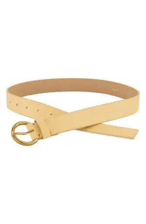 Vince Suede Belt With Ring Buckle - Chamomile