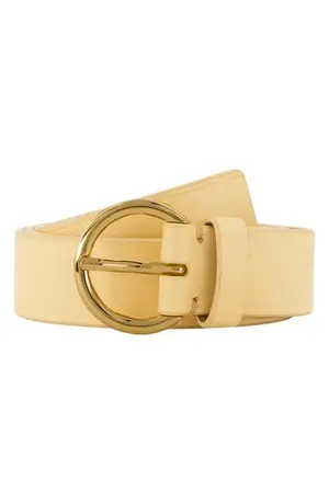 Vince Suede Belt With Ring Buckle - Chamomile