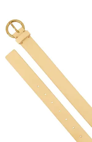 Vince Suede Belt With Ring Buckle - Chamomile
