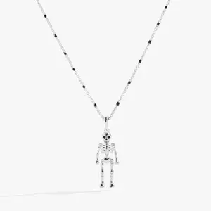 ALEX AND ANI Skeleton Necklace - Silver