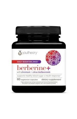 YOUTHEORY Berberine Daily Sugar Balance Supplement 600mg - None