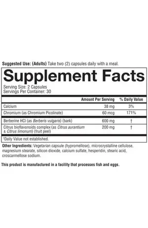 YOUTHEORY Berberine Daily Sugar Balance Supplement 600mg