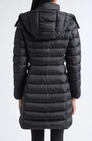 Moncler Hirmas Long Hooded Down Puffer Coat - Black