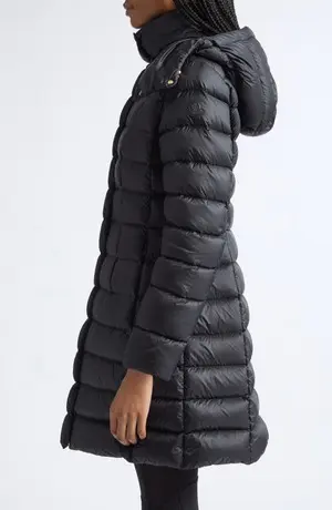 Moncler Hirmas Long Hooded Down Puffer Coat - Black