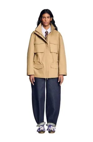 Sandro Jacket With Adjustable Waist