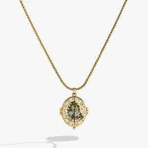 ALEX AND ANI A Court Of Thorns And Roses "there You Are" Locket Necklace - Gold