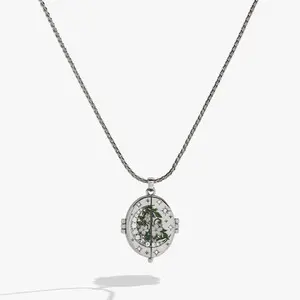 ALEX AND ANI Locket Necklace - Silver