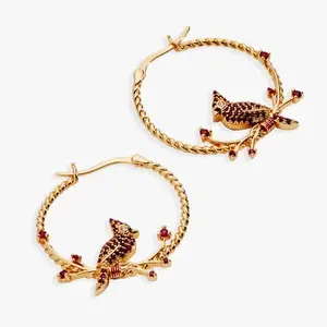 ALEX AND ANI Cardinal Reversible Hoop Earrings - Gold