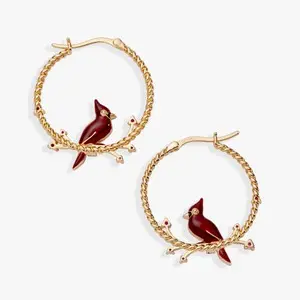 ALEX AND ANI Cardinal Reversible Hoop Earrings - Gold