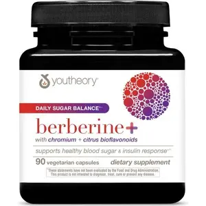 YOUTHEORY Berberine Daily Sugar Balance Supplement 600mg - None
