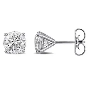 JULIANNA B. 3 Ctw Lab-grown Diamond Stud Earrings - Platinum