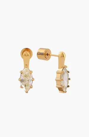 JOIANA JEWELRY Marquise Stud Earrings - Lemon