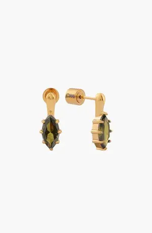 JOIANA JEWELRY Marquise Stud Earrings - Peridot