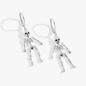 ALEX AND ANI Skeleton Drop Earring - Silver