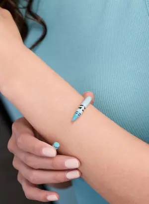 ALEX AND ANI Crayola Robin's Egg Crayon Cuff