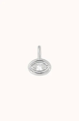 JOIANA JEWELRY Marquise Charm - Crystal/white Silver