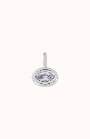JOIANA JEWELRY Marquise Charm - Lilac/white Silver