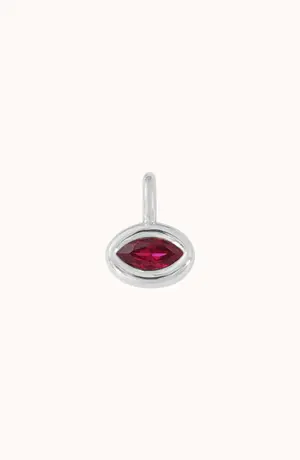 JOIANA JEWELRY Marquise Charm - Ruby/white Silver
