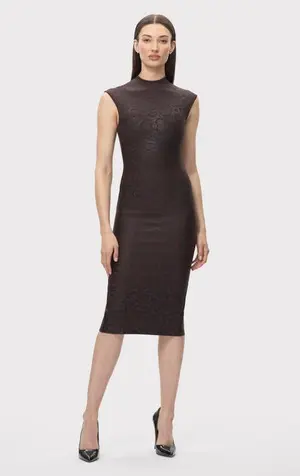 Herve Leger The Metallic Anita Dress