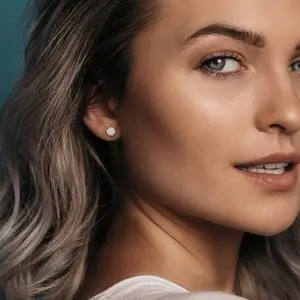 JULIANNA B. Lab-grown Cluster Stud Earrings