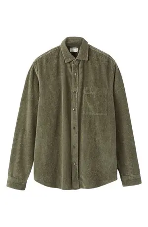 FRANK AND OAK Washed Organic Cotton Corduroy Shirt Jacket