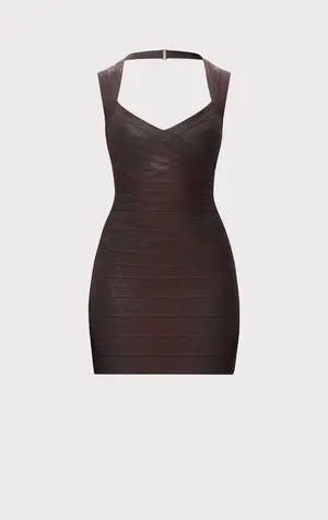 Herve Leger The Metallic Jamie Dress