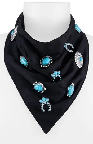Lele Sadoughi Bonnie Concho Scarf Necklace