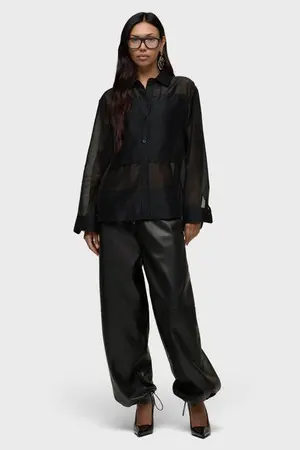 Hudson Jeans Sheer Oversized Button Up