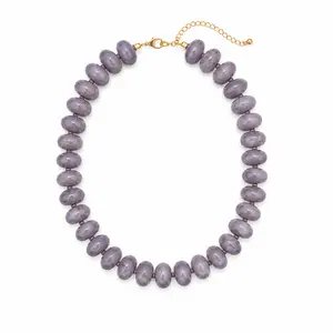 ERIN MCDERMOTT JEWELRY Silver Lining Necklace - Grey