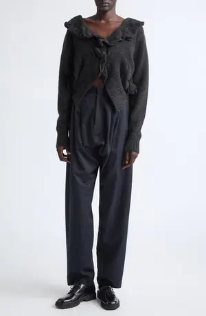 PILLINGS BY RYOTA MURAKAMI Asymmetric Cashmere Cardigan