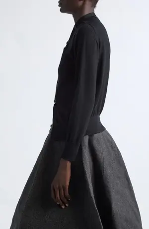 PILLINGS BY RYOTA MURAKAMI Crumpled Placket Wool Cardigan