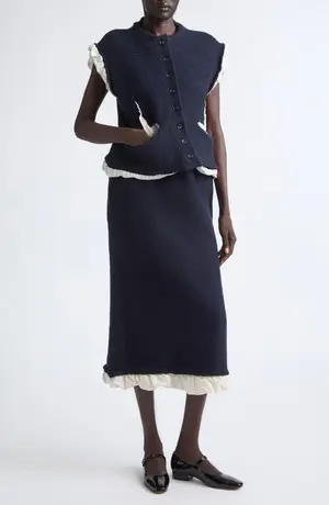 PILLINGS BY RYOTA MURAKAMI Fulling Midi Skirt