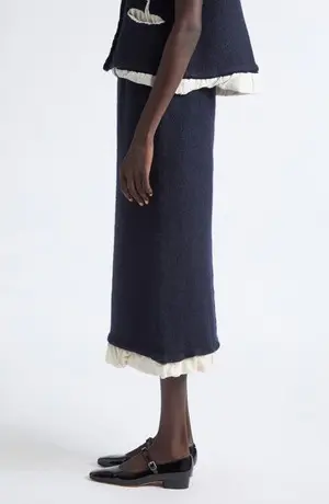 PILLINGS BY RYOTA MURAKAMI Fulling Midi Skirt