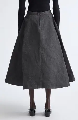 PILLINGS BY RYOTA MURAKAMI Memory Herringbone Midi Skirt