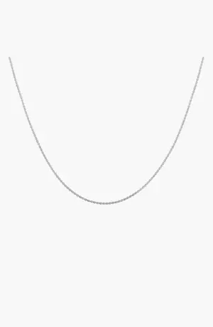 AURATE Wave Chain Necklace - White