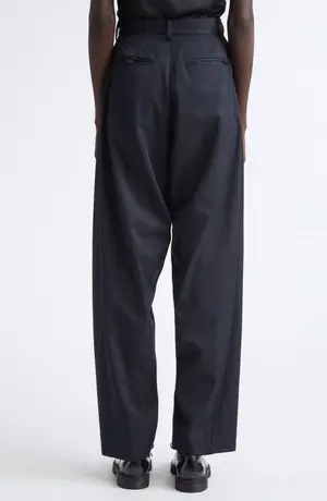PILLINGS BY RYOTA MURAKAMI Baggy Fit Draped Pleated Pants
