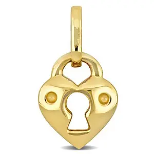 JULIANNA B. 14k Yellow Gold Lock Pendant Charm - Heart