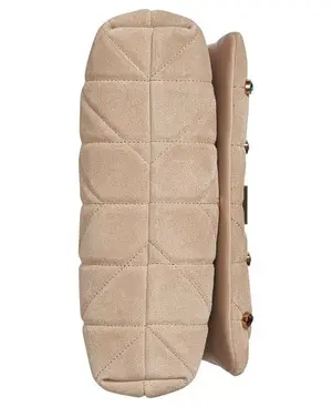 Karl Lagerfeld Paris Lafayette Embellished Suede Shoulder Bag