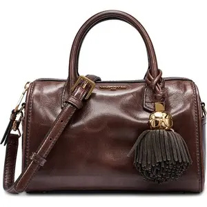 Karl Lagerfeld Paris Perette Burnished Barrel Crossbody Bag - Espresso