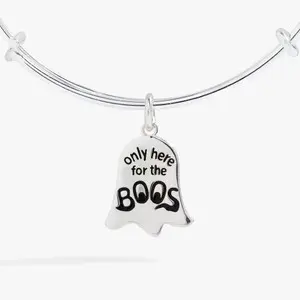 ALEX AND ANI Ghost 'only Here For The Boos' Textured Bangle