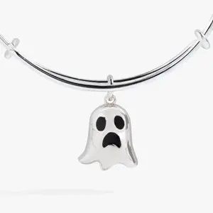 ALEX AND ANI Ghost 'only Here For The Boos' Textured Bangle