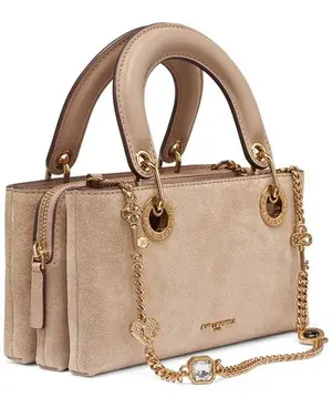Karl Lagerfeld Paris Benoite Suede Shoulder Bag