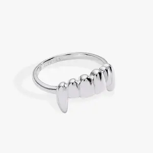 ALEX AND ANI Vampire Teeth Fangs Ring - Silver