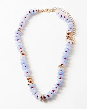 ERIN MCDERMOTT JEWELRY Seaglass Resin Necklace - Blue