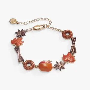 ALEX AND ANI Apple Cider & Spices In-line Bracelet - Gold
