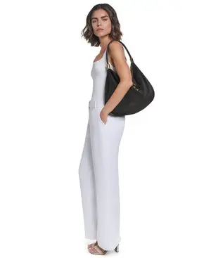 Karl Lagerfeld Paris Maelynn Suede Hobo Bag - Fudge