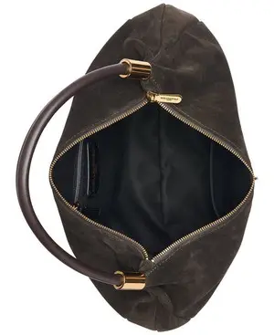 Karl Lagerfeld Paris Maelynn Suede Hobo Bag - Fudge