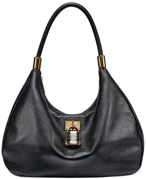 Karl Lagerfeld Paris Maelynn Hobo Bag - Black/gold