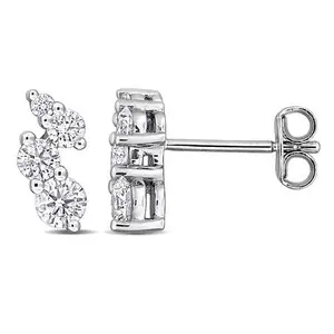 JULIANNA B. Lab-grown Diamond Graduated Stud Earrings - Sterling Silver