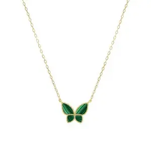 THE LOVERY FINE JEWELRY Butterfly Necklace - Malachite